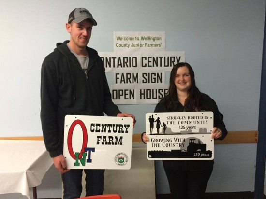 Century Farm Sign – Junior Farmers' Association of Ontario